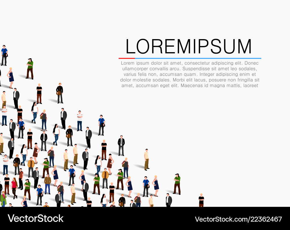 Large group of people on white background Vector Image