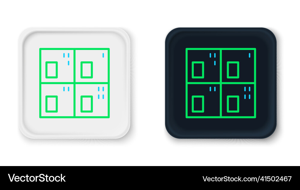 Line periodic table of the elements icon isolated Vector Image