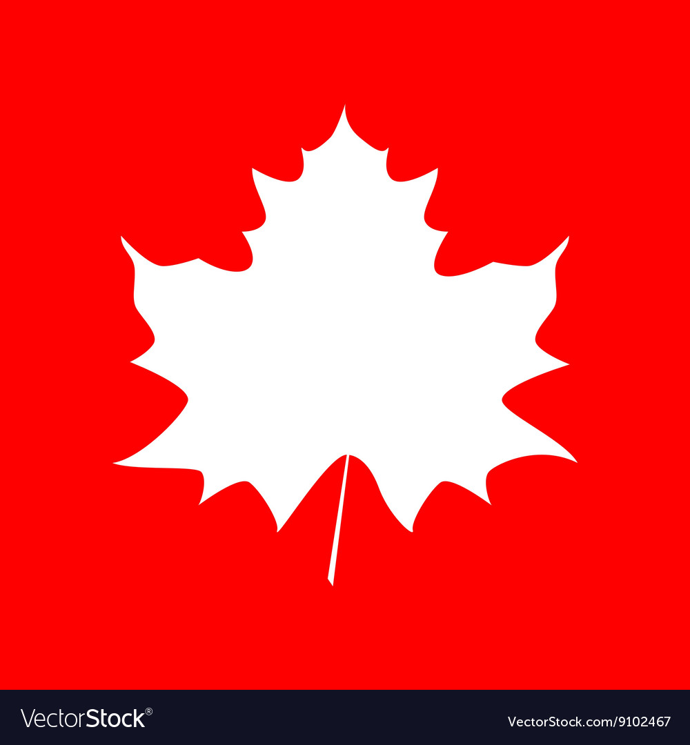 Maple leaf sign Royalty Free Vector Image - VectorStock