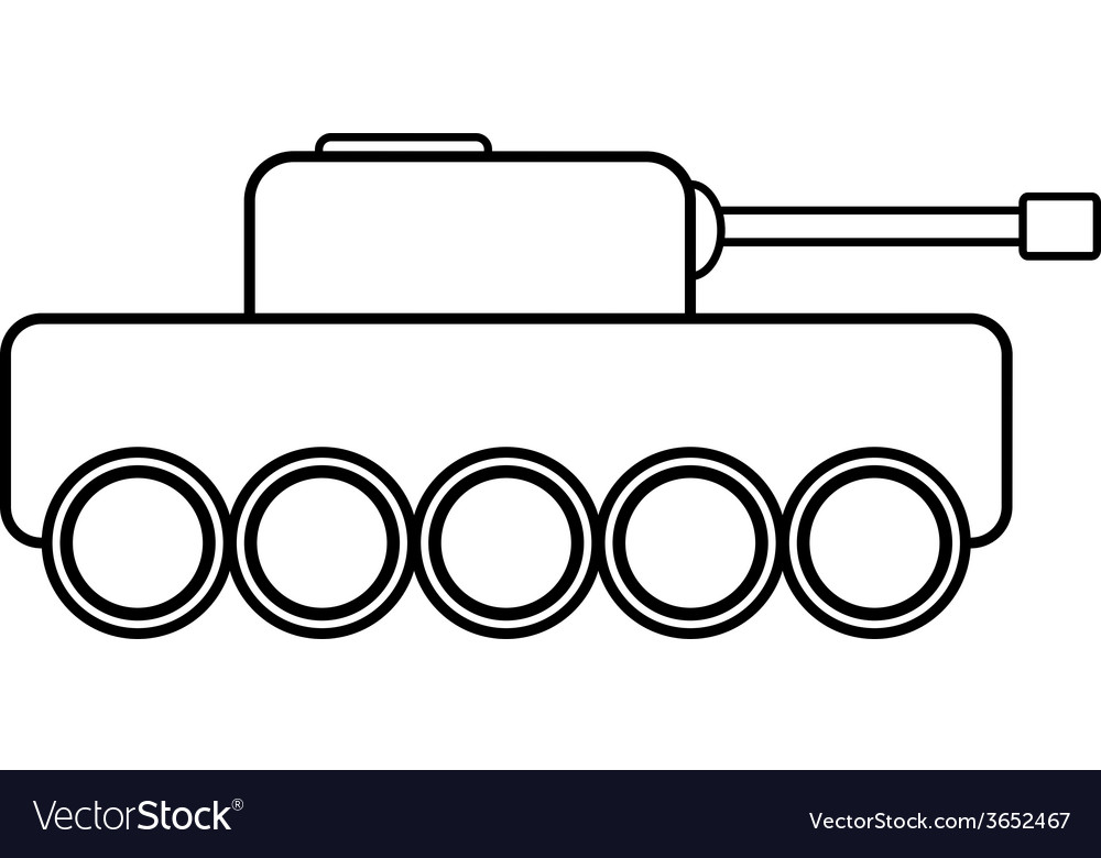 Panzer icon Royalty Free Vector Image - VectorStock