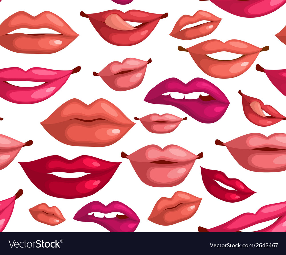 Seamless lips Royalty Free Vector Image - VectorStock