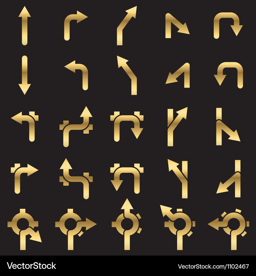 Set of navigational icons Royalty Free Vector Image