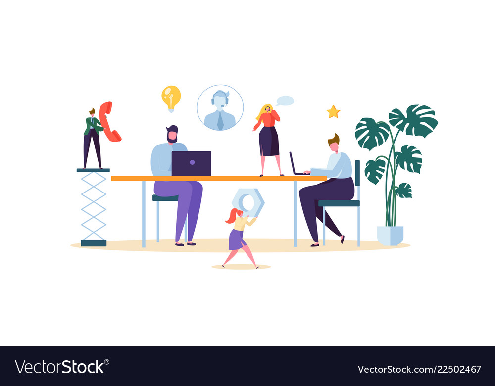 Technical support customer help service concept Vector Image