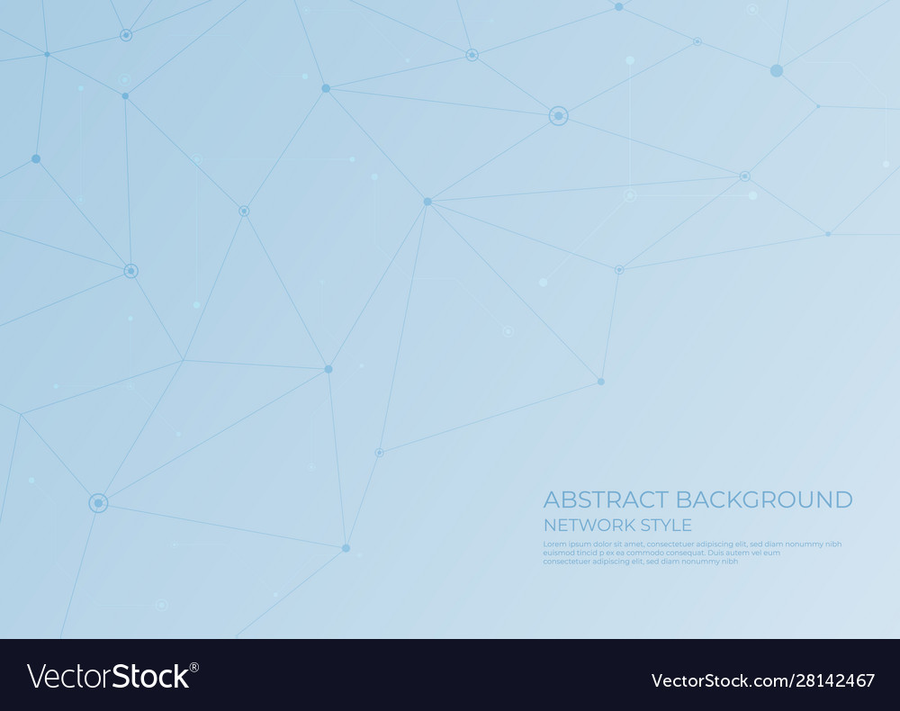 Technology abstract background network polygon Vector Image
