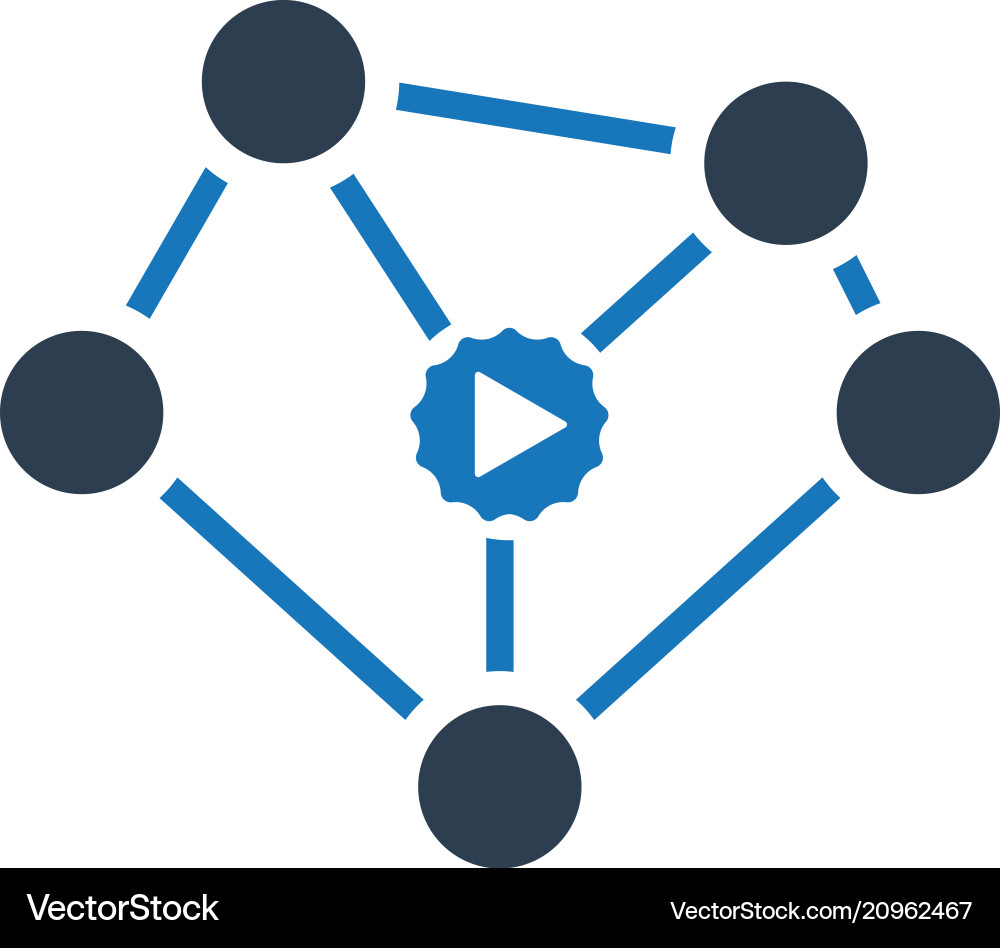 Viral marketing video icon Royalty Free Vector Image
