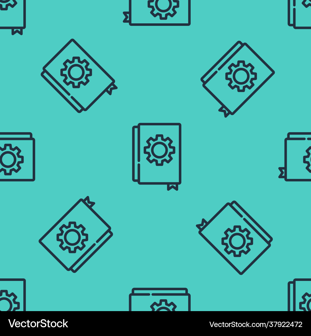 Black line user manual icon isolated seamless Vector Image