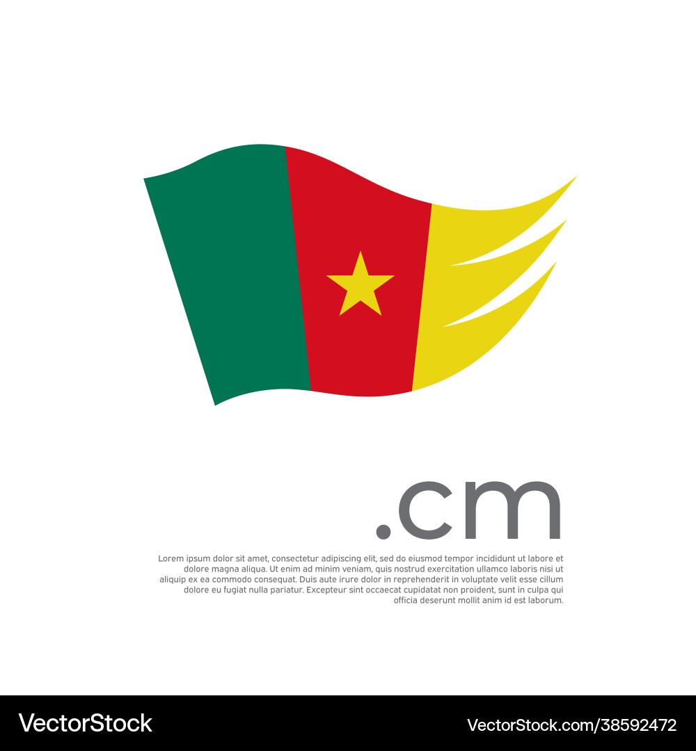 Cameroon flag stylized design national poster Vector Image