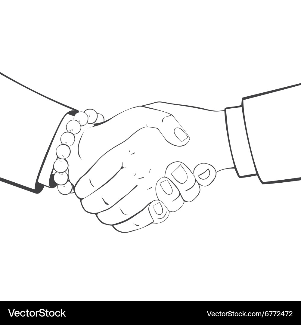 Close-up handshake business people Royalty Free Vector Image