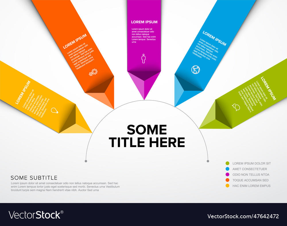 Multipurpose Infographic Template With Five Vector Image 