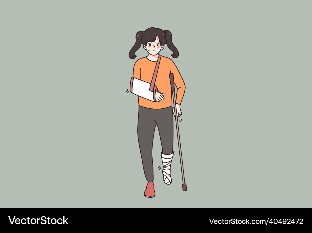 Physical injury and disability concept Royalty Free Vector
