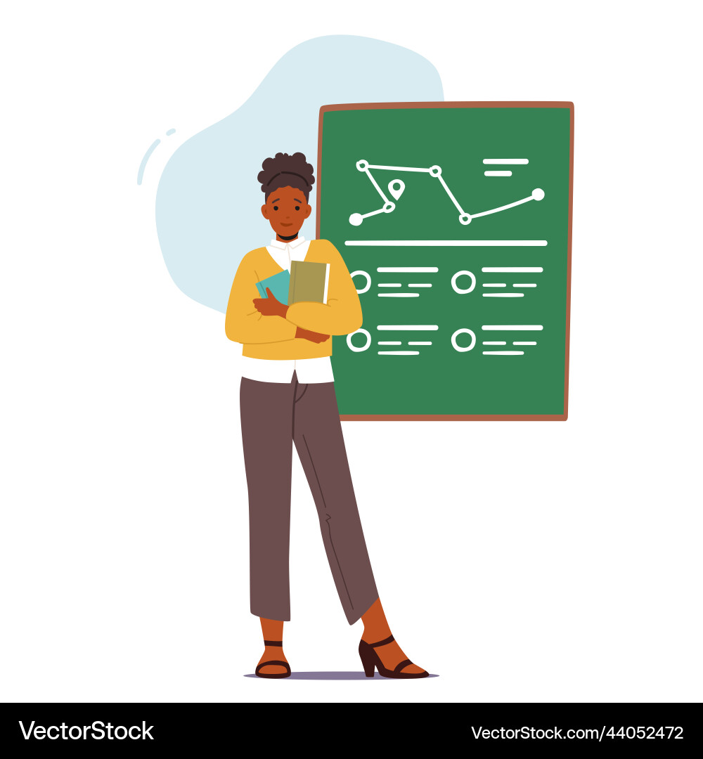 School education concept teacher with textbook Vector Image