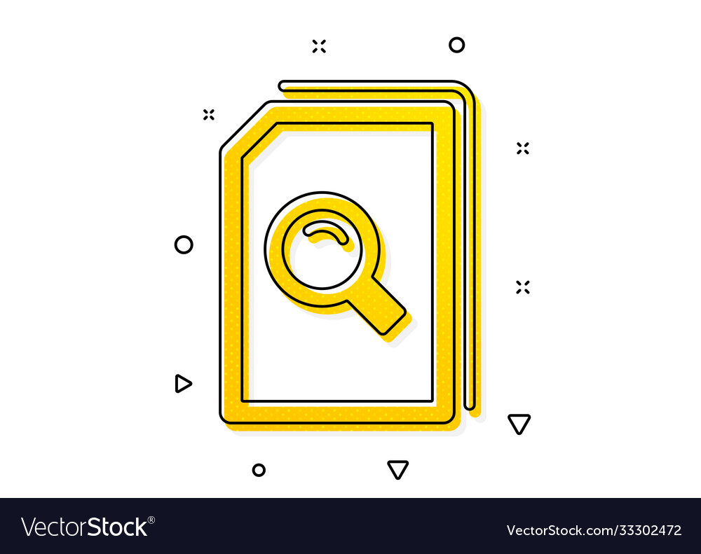 Search documents icon file with magnifier Vector Image Search documents icon file with magnifier Vector Image