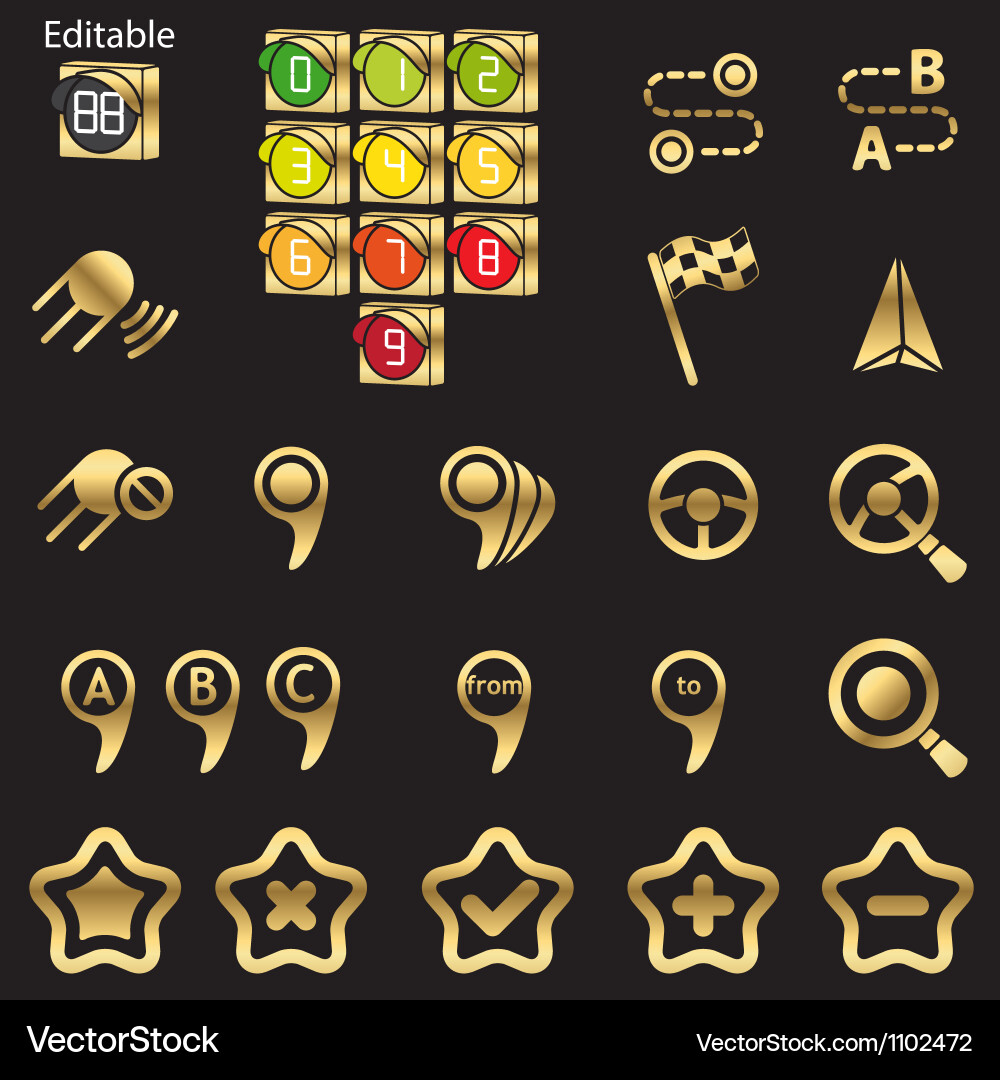 Set of navigational icons Royalty Free Vector Image