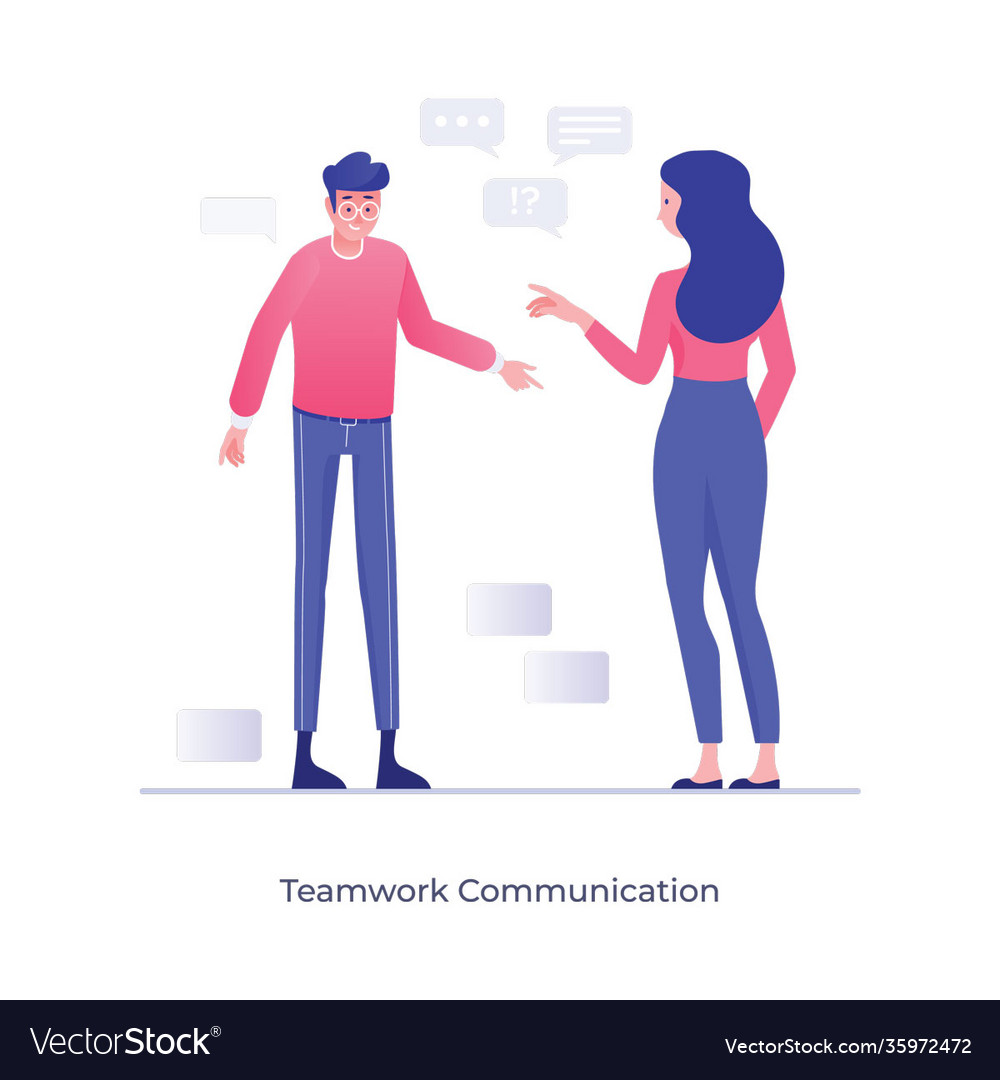 Teamwork communication Royalty Free Vector Image
