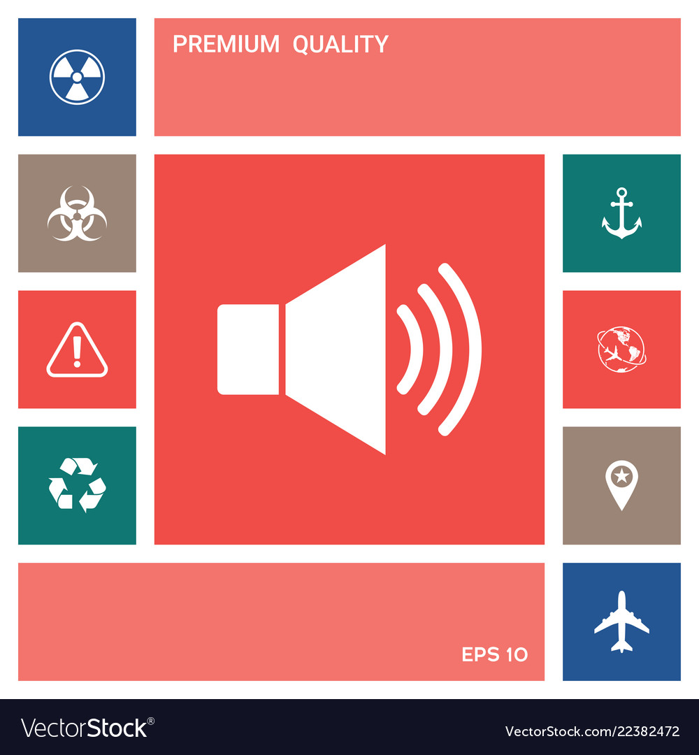 Volume web symbol icon elements for your design Vector Image