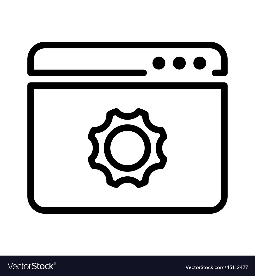 Browser setting icon Royalty Free Vector Image