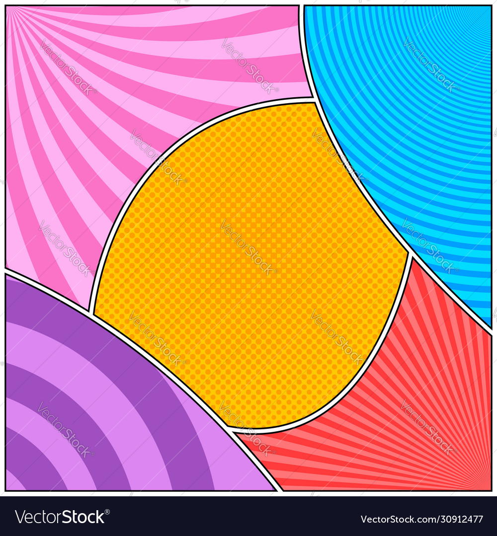 Comic colorful frames composition Royalty Free Vector Image