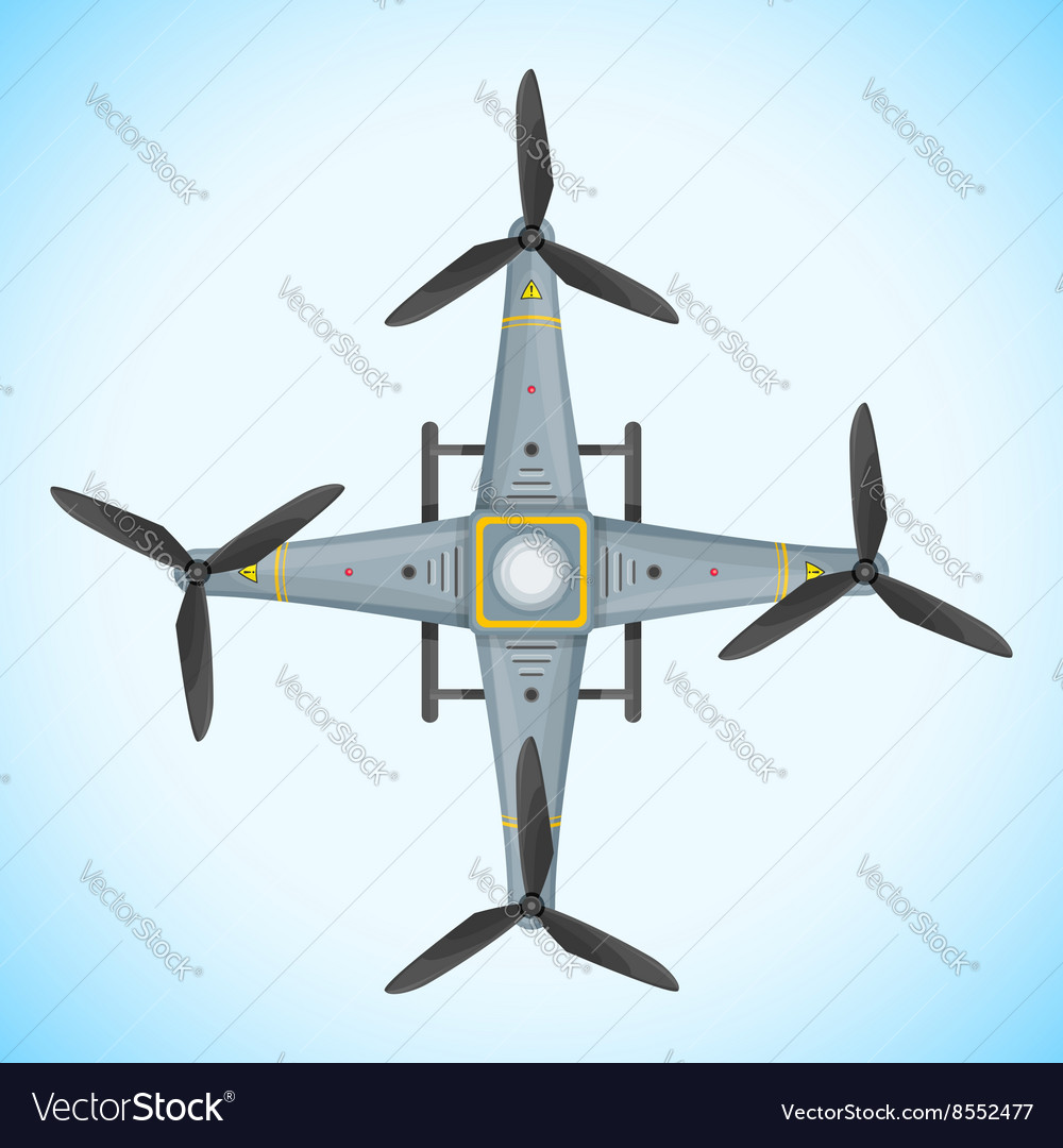 Flat quadcopter drone Royalty Free Vector Image