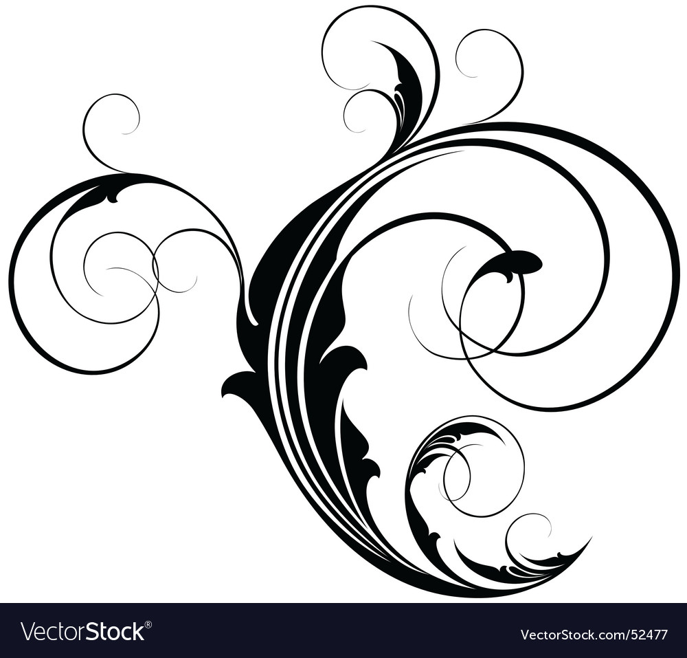 Flourish element Royalty Free Vector Image - VectorStock