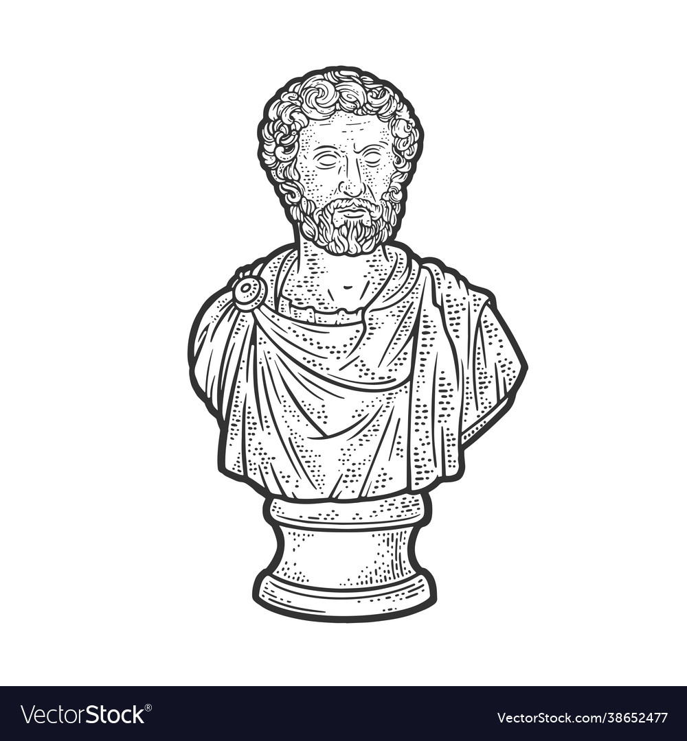 Marcus Aurelius Sketch Royalty Free Vector Image