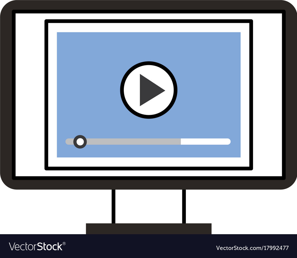Player button on screen computer digital Vector Image
