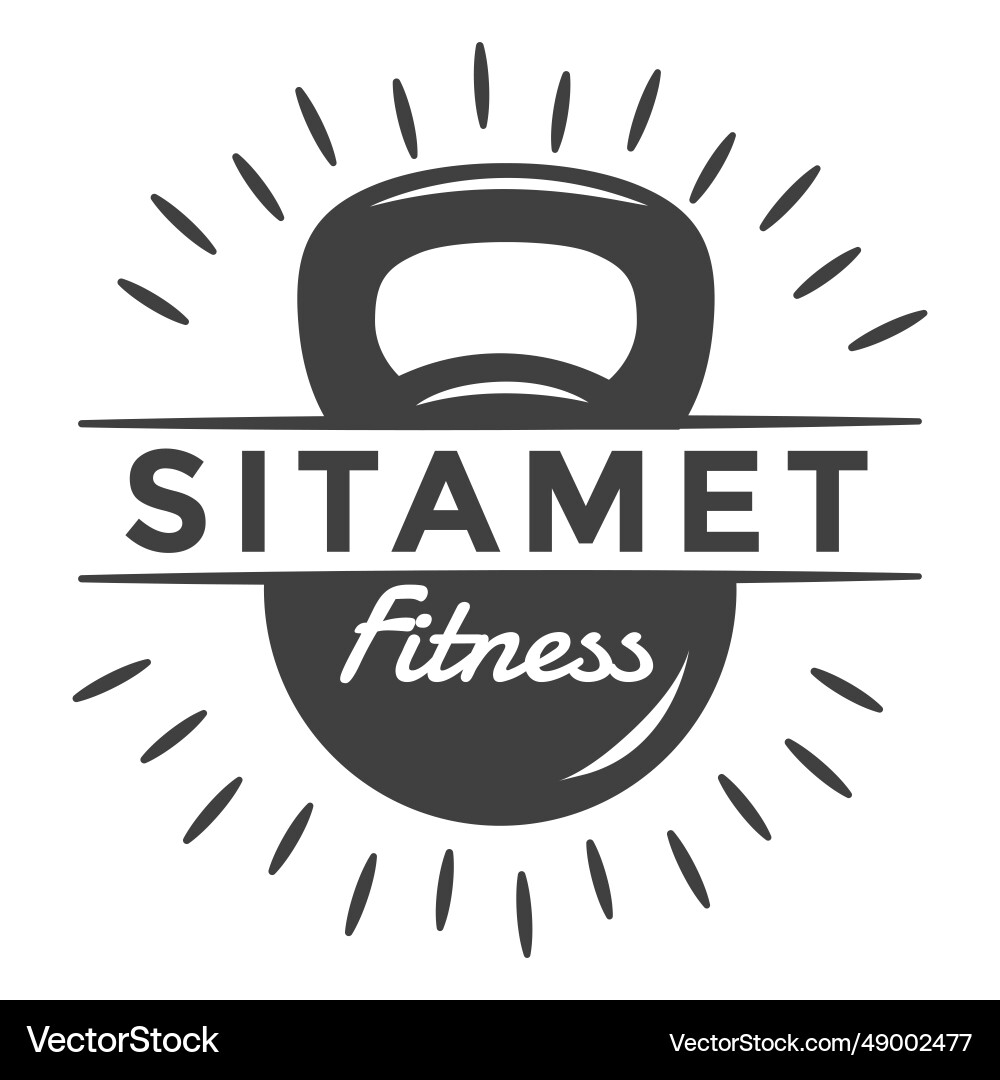 Sitamet fitness logo Royalty Free Vector Image