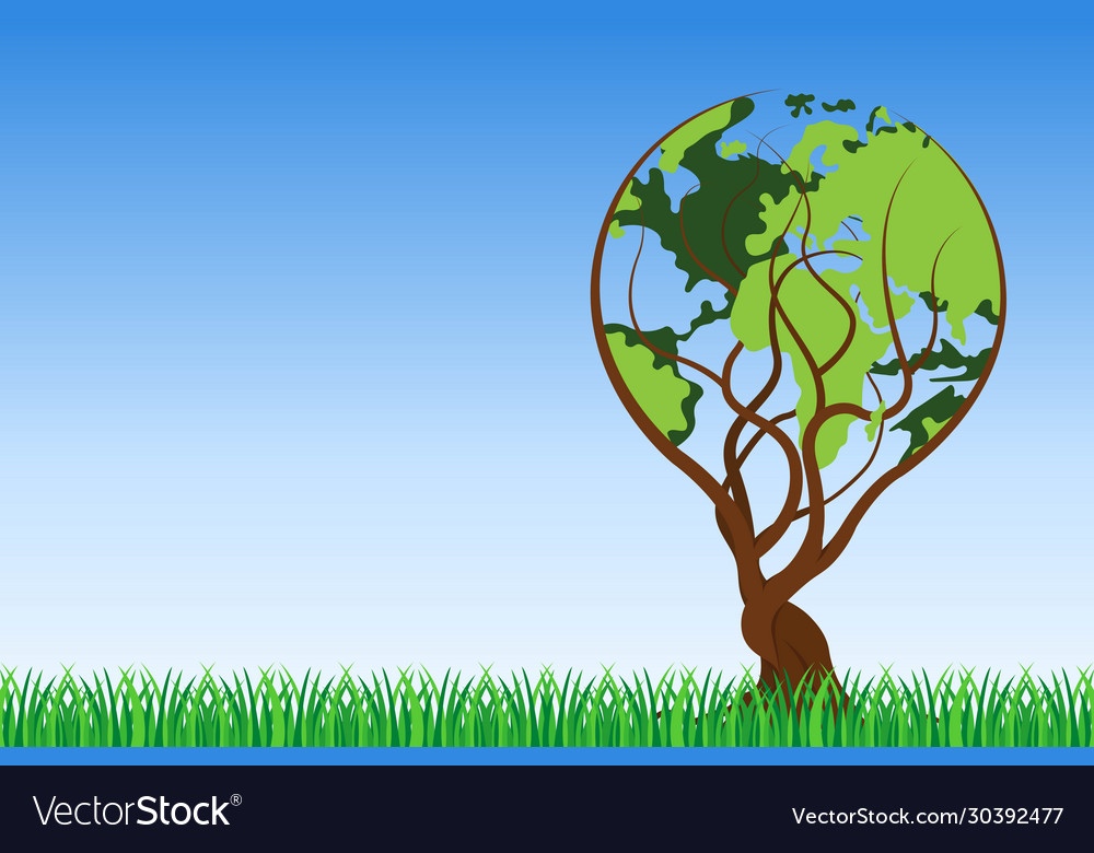 World tree background Royalty Free Vector Image