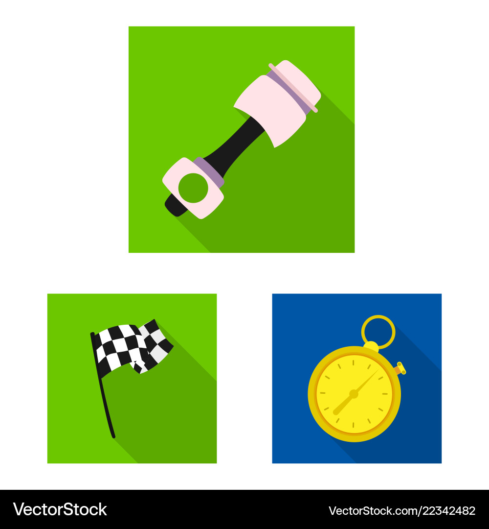 Car and rally sign set Royalty Free Vector Image