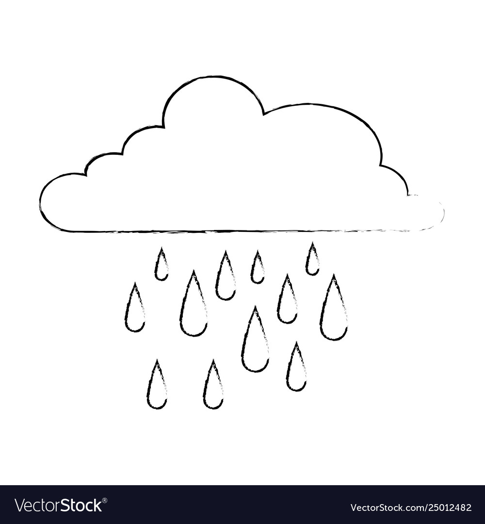 Cloud rain weather isolated icon Royalty Free Vector Image Cloud rain weather isolated icon Royalty Free Vector Image