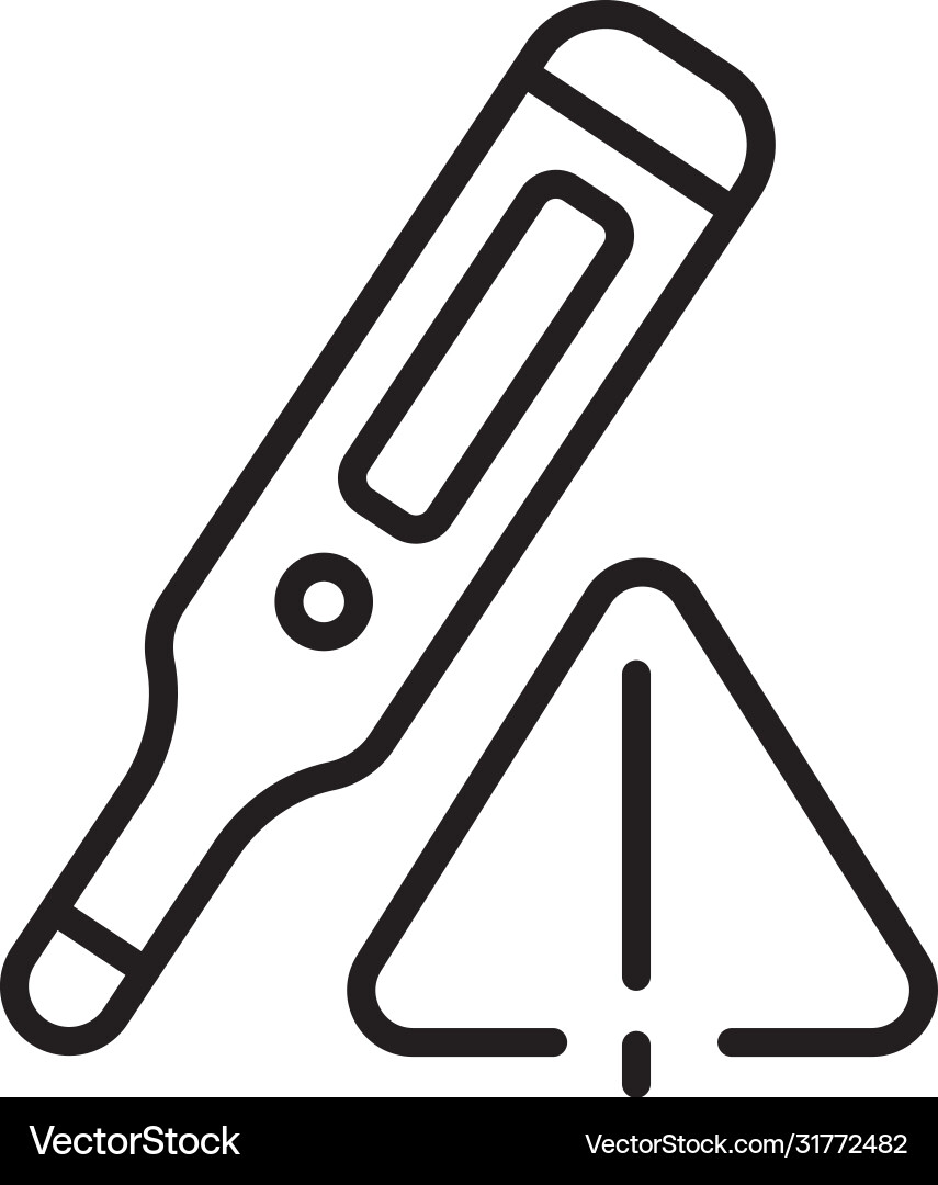 Fever thermometer medical instrument Royalty Free Vector