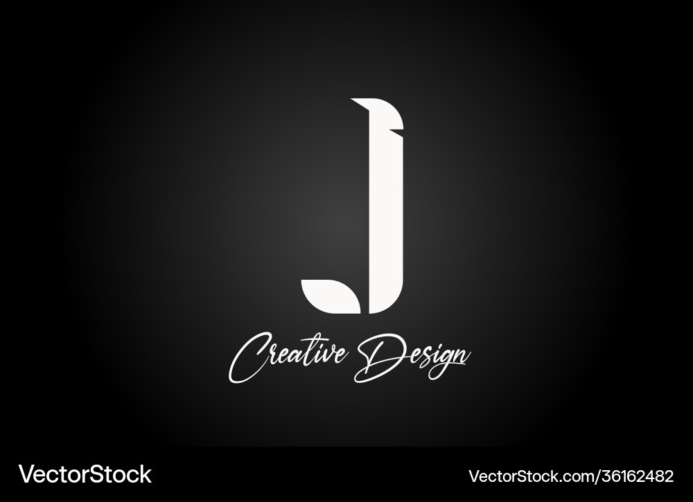 J simple alphabet letter icon logo design Vector Image