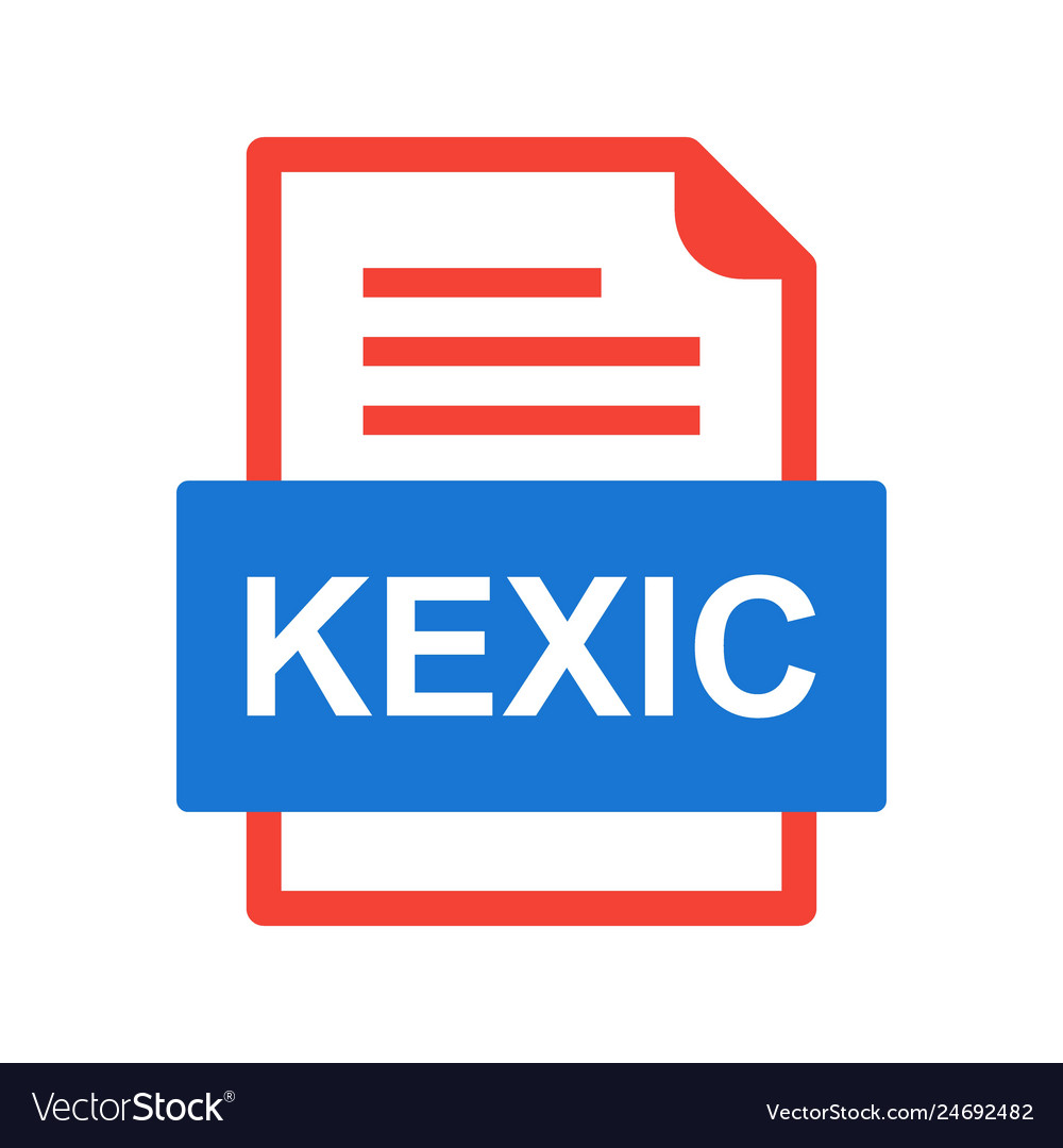 Kexic File Document Icon Royalty Free Vector Image