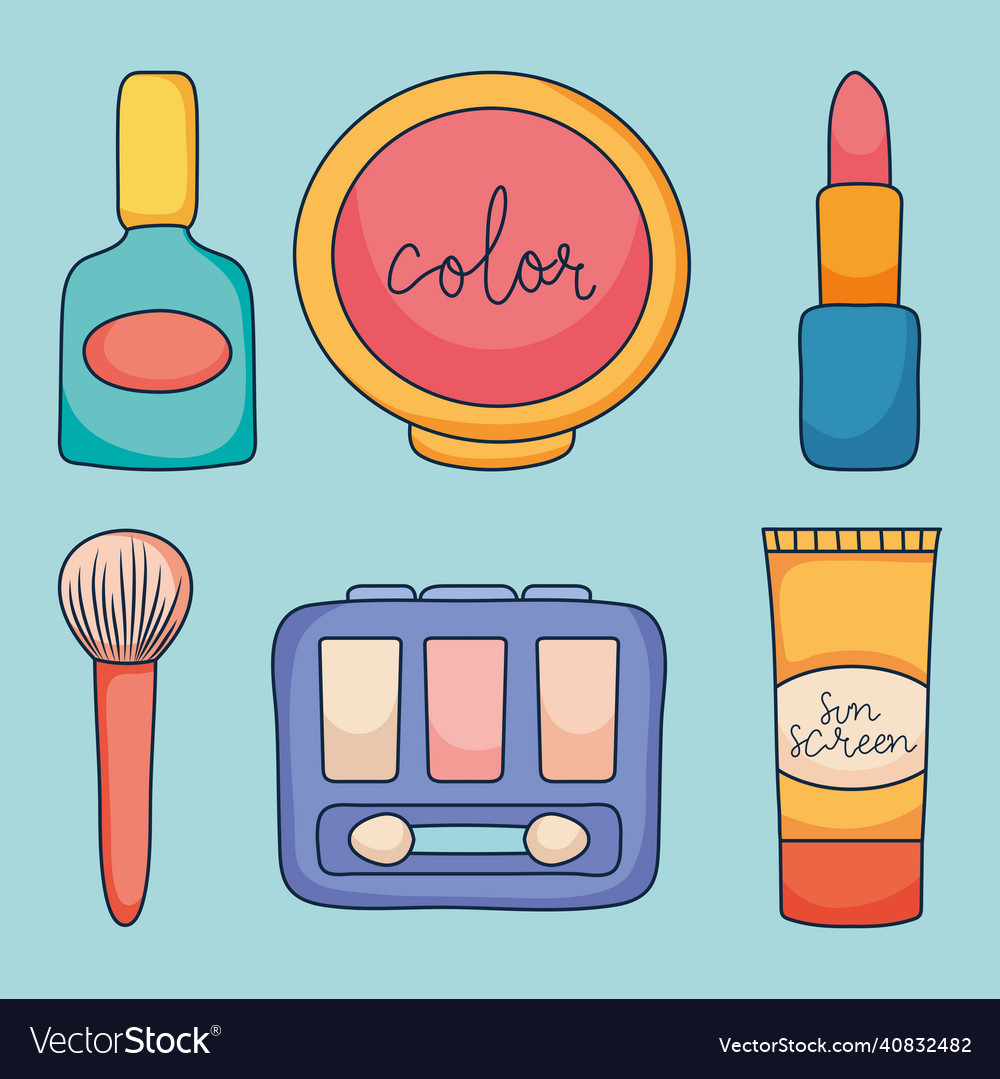 Make up icon set Royalty Free Vector Image - VectorStock