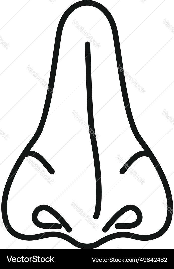 Nose bioprinting icon outline medica Royalty Free Vector