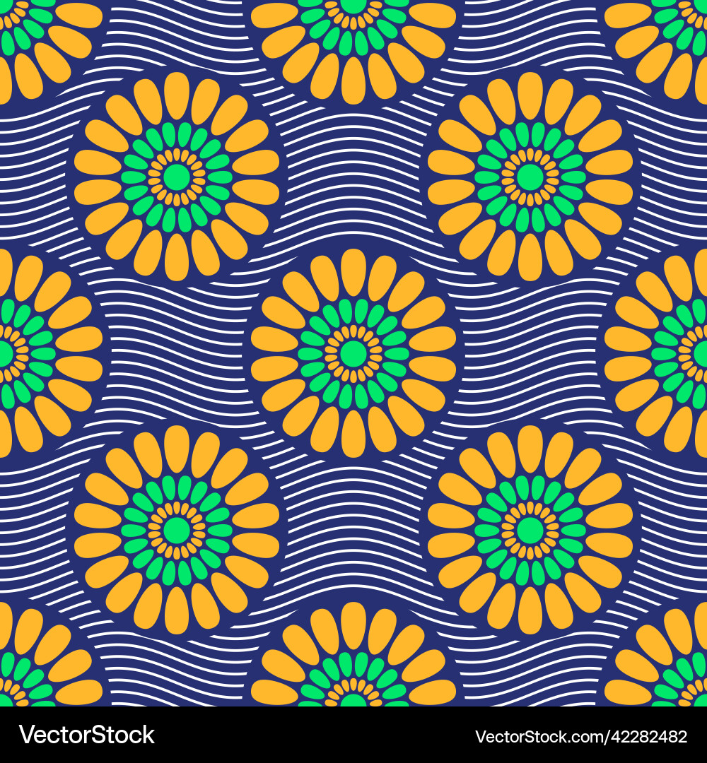 Seamless african fashion pattern with circles Vector Image