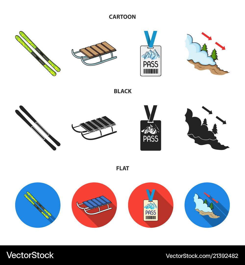 Ski sled lifeguard badge badge avalanche Vector Image