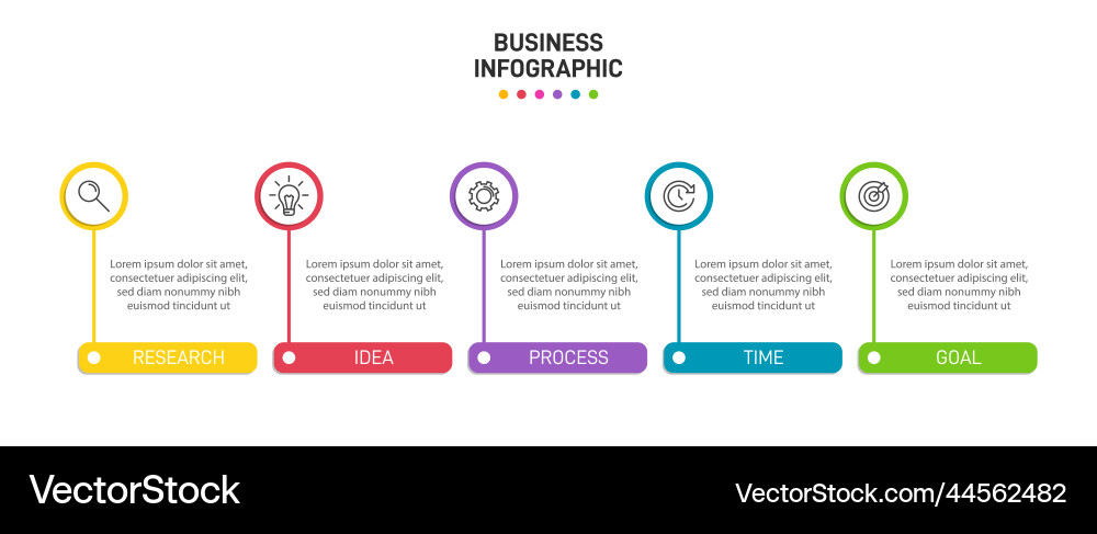 Vertical infographic design with icons and 5 Vector Image