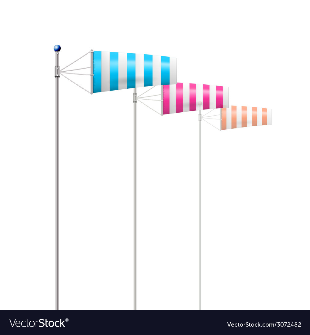 Windsocks by wind Royalty Free Vector Image - VectorStock