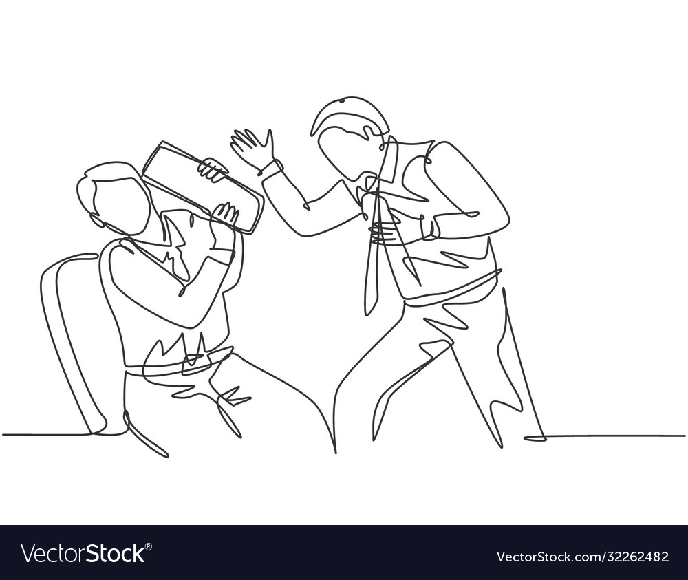 Work problem concept one continuous line drawing Vector Image