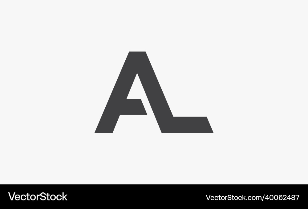 Al letter logo modern concept isolated on white Vector Image