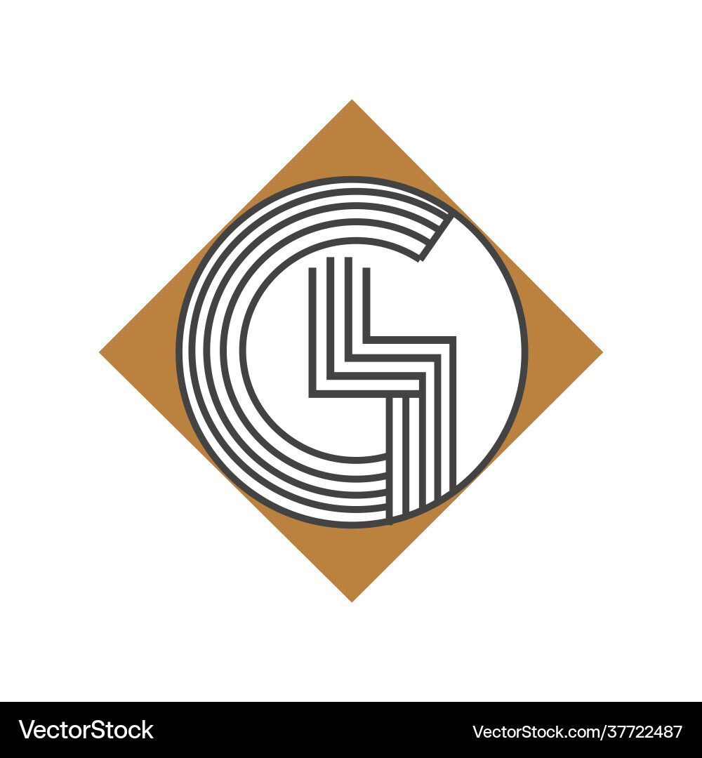 Alphabet letters monogram icon logo lg gl Vector Image