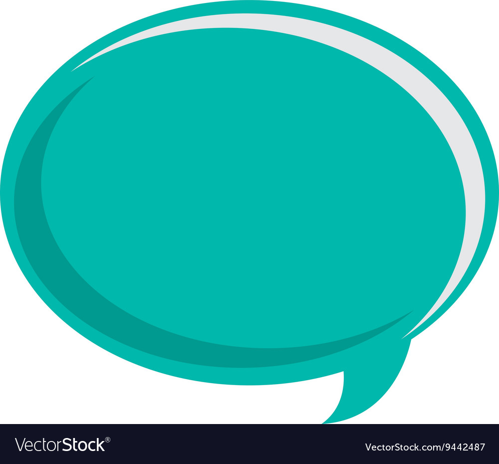Blue conversation bubble Royalty Free Vector Image