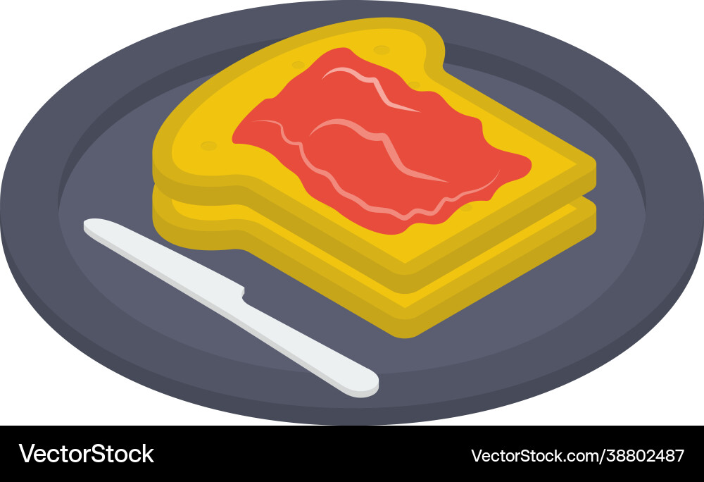 Bread and jam Royalty Free Vector Image - VectorStock