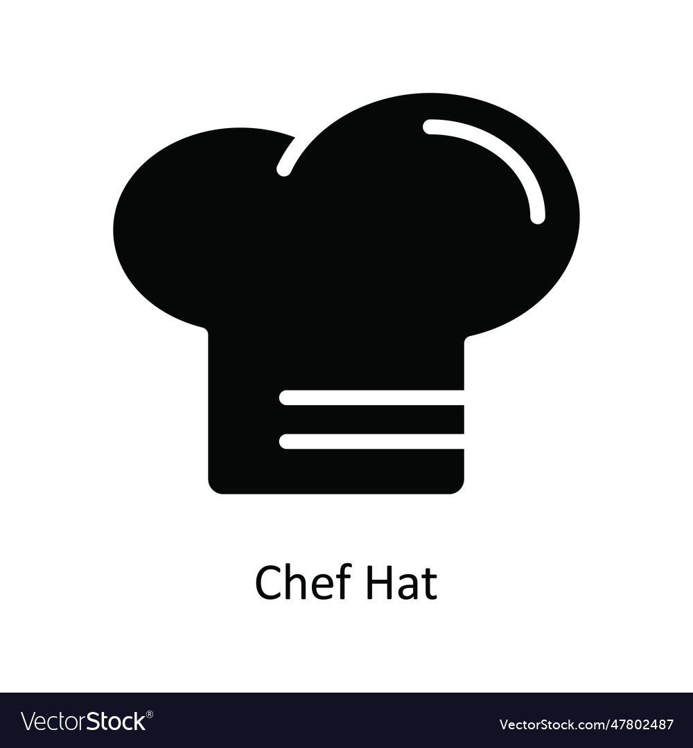 Chef hat solid icon design Royalty Free Vector Image