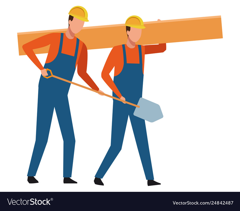 Construction teamwork avatar Royalty Free Vector Image