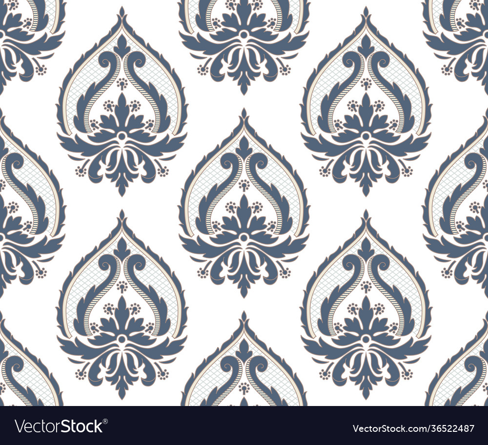 Damask seamless pattern element classical Vector Image