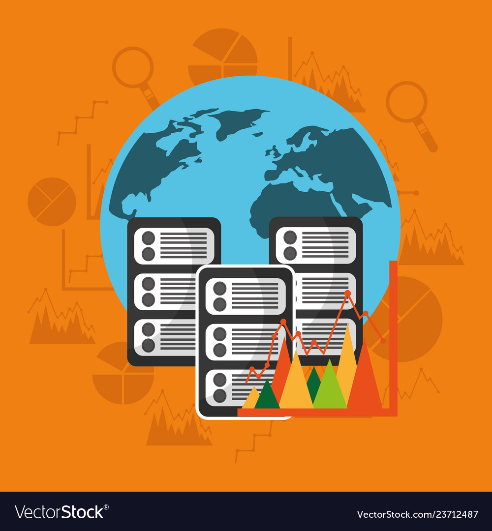 Data center technology Royalty Free Vector Image