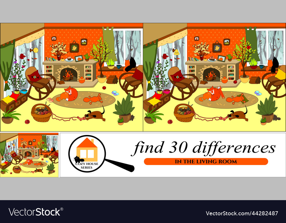 Find 30 differences Royalty Free Vector Image - VectorStock