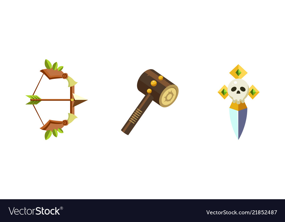 Game Assets Collection Mobile User Interface Vector Image