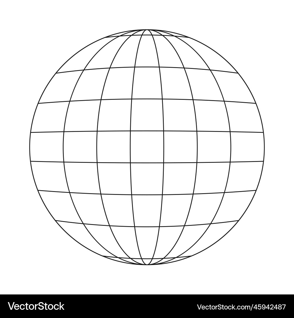 Globe icon earth planet sphere sign symbol Vector Image